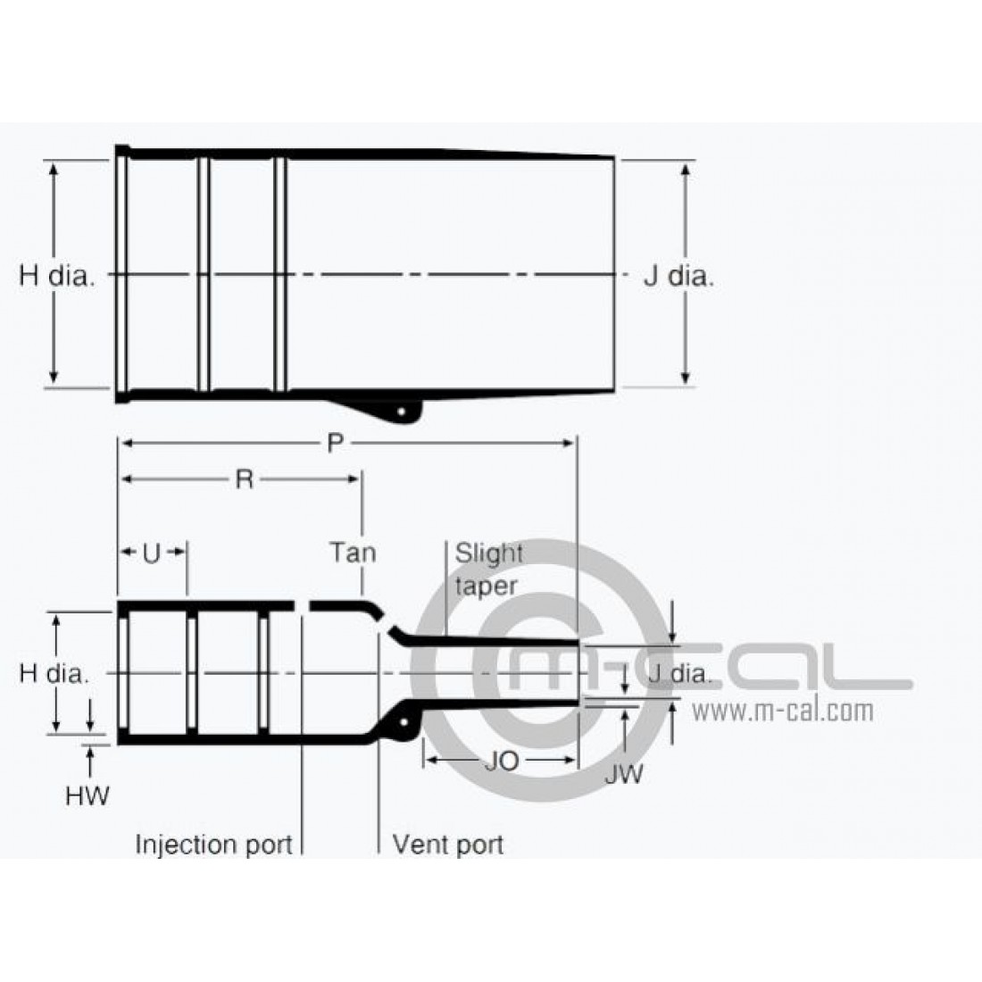 M-CAL Performance Technology - Raychem Boot Straight AS Connector Shell ...